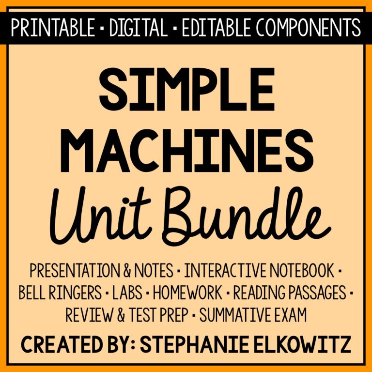 Simple Machines Unit Bundle | Stephanie Elkowitz