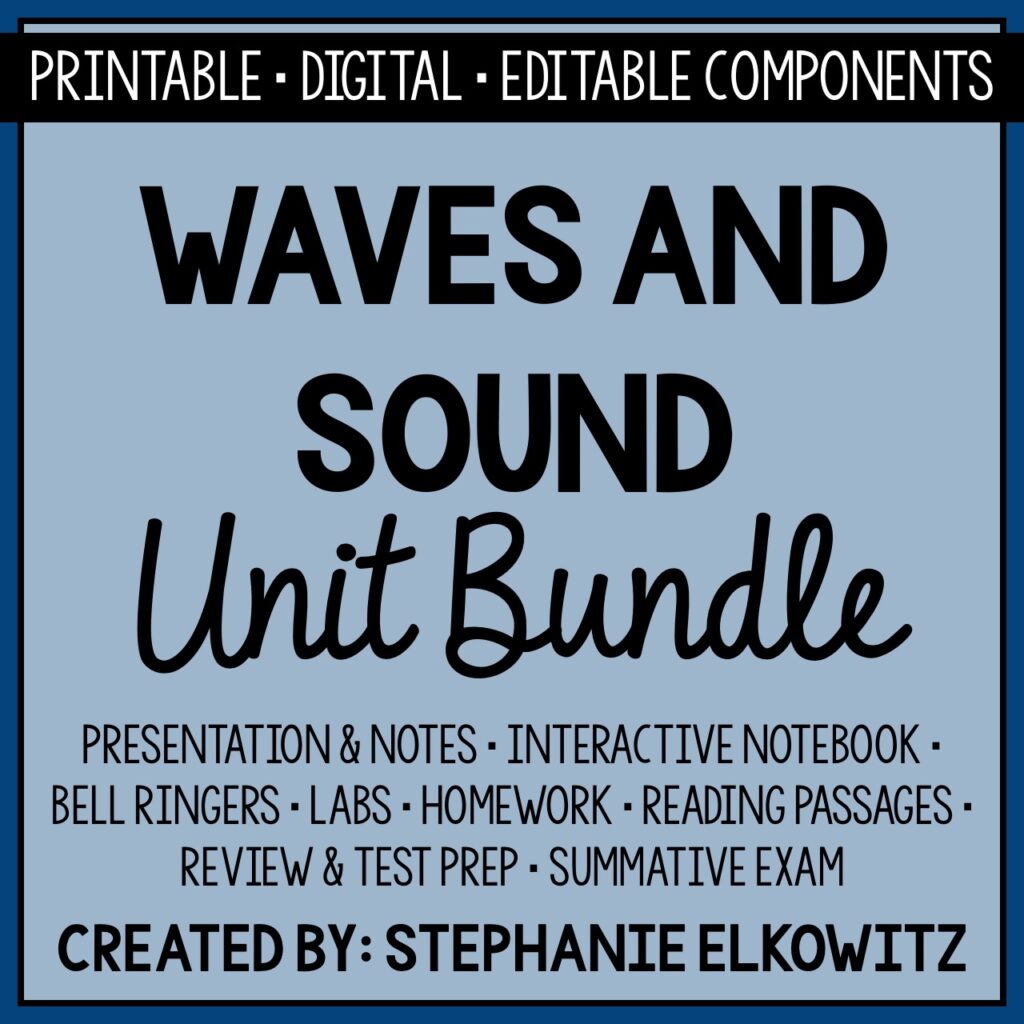 Waves and Sound Unit Bundle | Stephanie Elkowitz