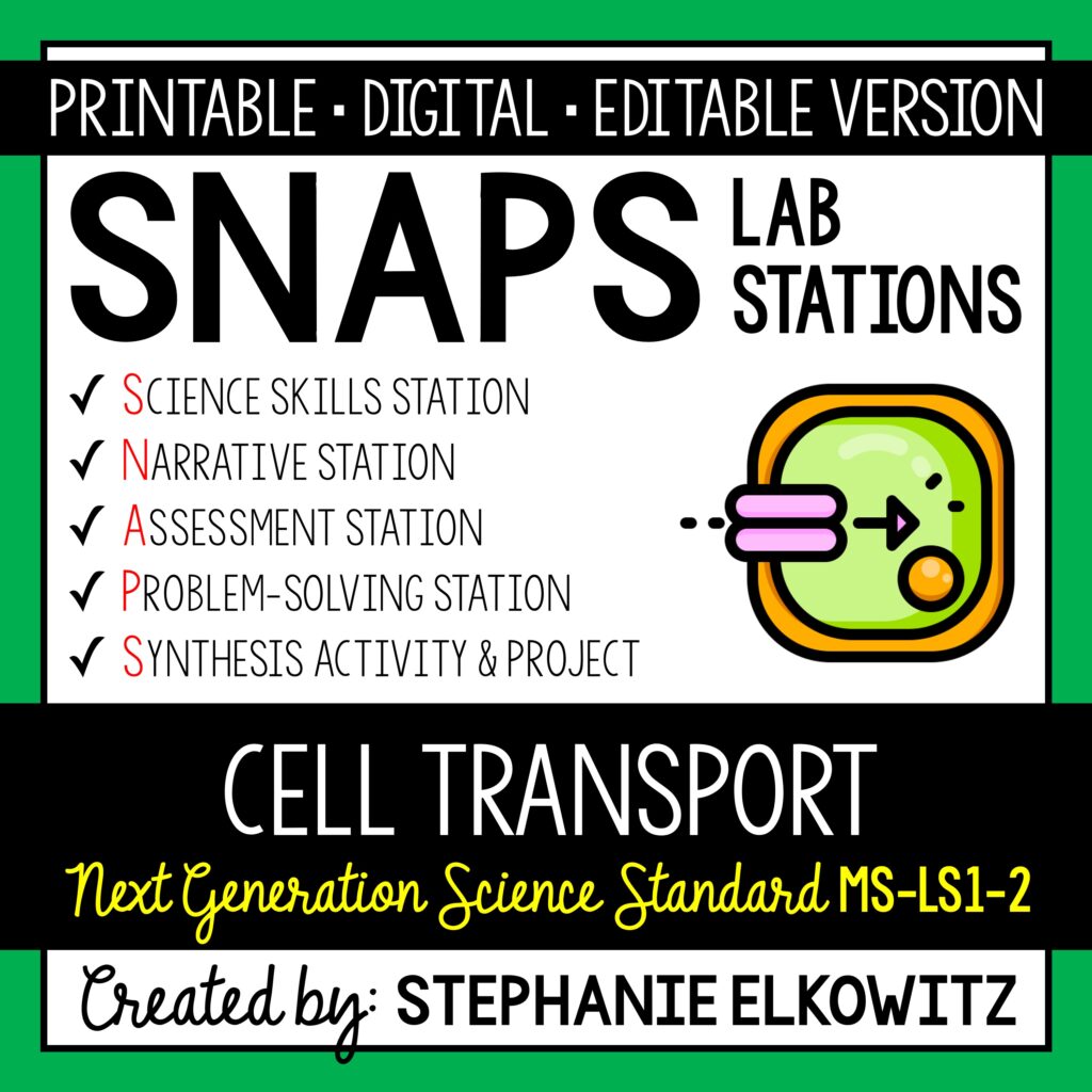 MS-LS1-2 Cell Transport Lab | Stephanie Elkowitz