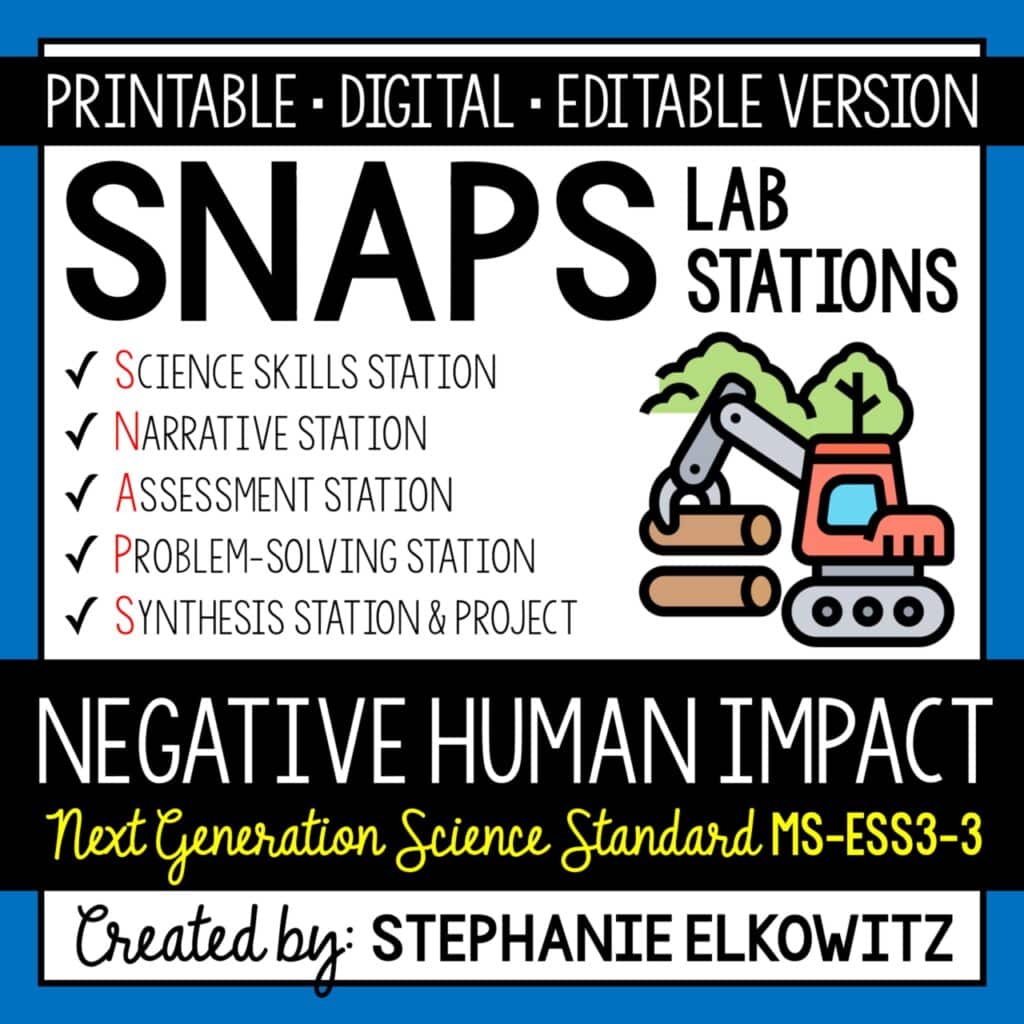 5-ESS3-1 Human Activities and Negative Impact Lab | Stephanie Elkowitz