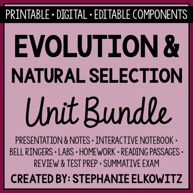 Evolution and Natural Selection Unit Bundle | Stephanie Elkowitz