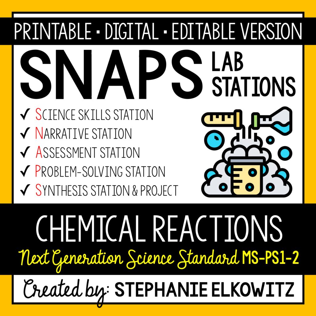 MS-PS1-2 Chemical Reactions Lab | Stephanie Elkowitz