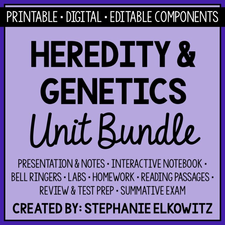 Heredity and Genetics Unit Bundle | Stephanie Elkowitz