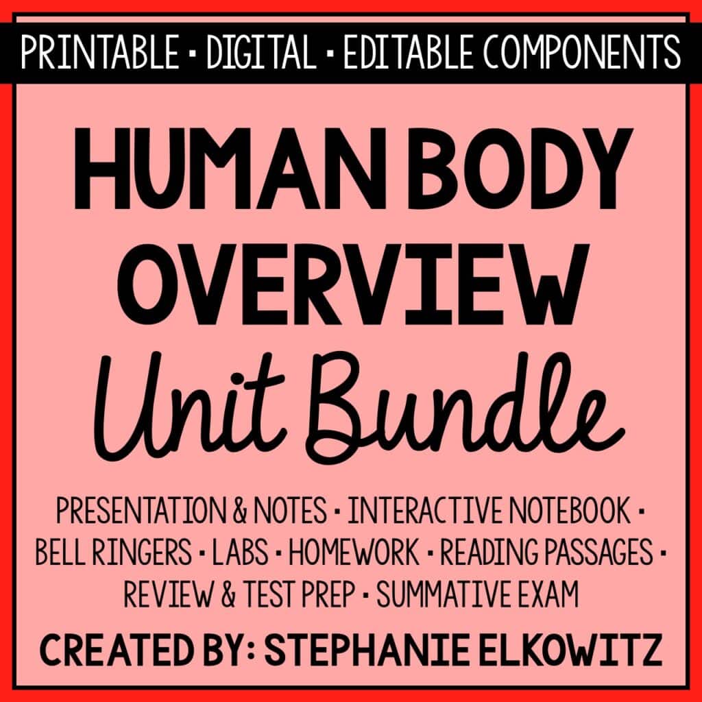 Human Body Overview Unit Bundle | Stephanie Elkowitz