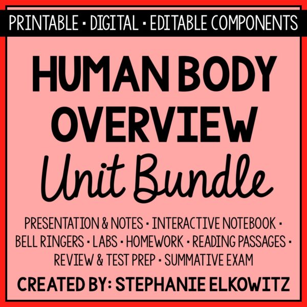 Human Body Overview Unit Bundle | Stephanie Elkowitz