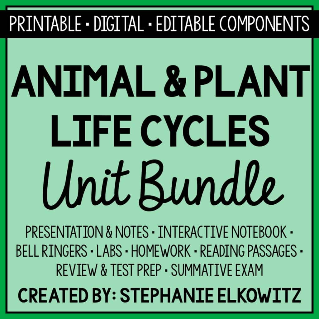 Life Cycles Unit Bundle | Stephanie Elkowitz