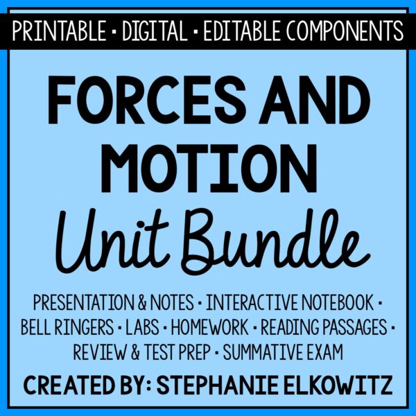 Forces and Motion Unit Bundle | Stephanie Elkowitz