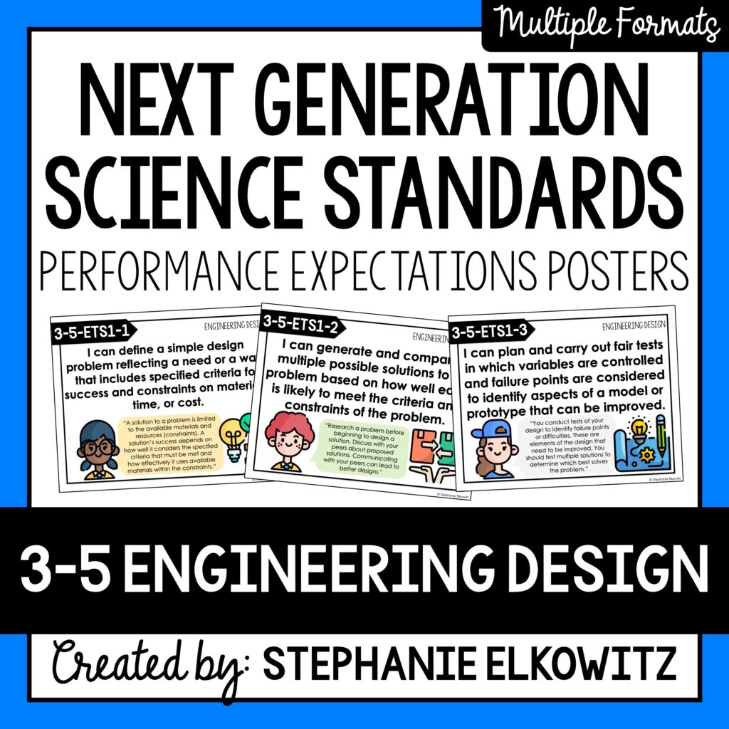 Grade 3-5 Engineering Design NGSS Posters | Stephanie Elkowitz