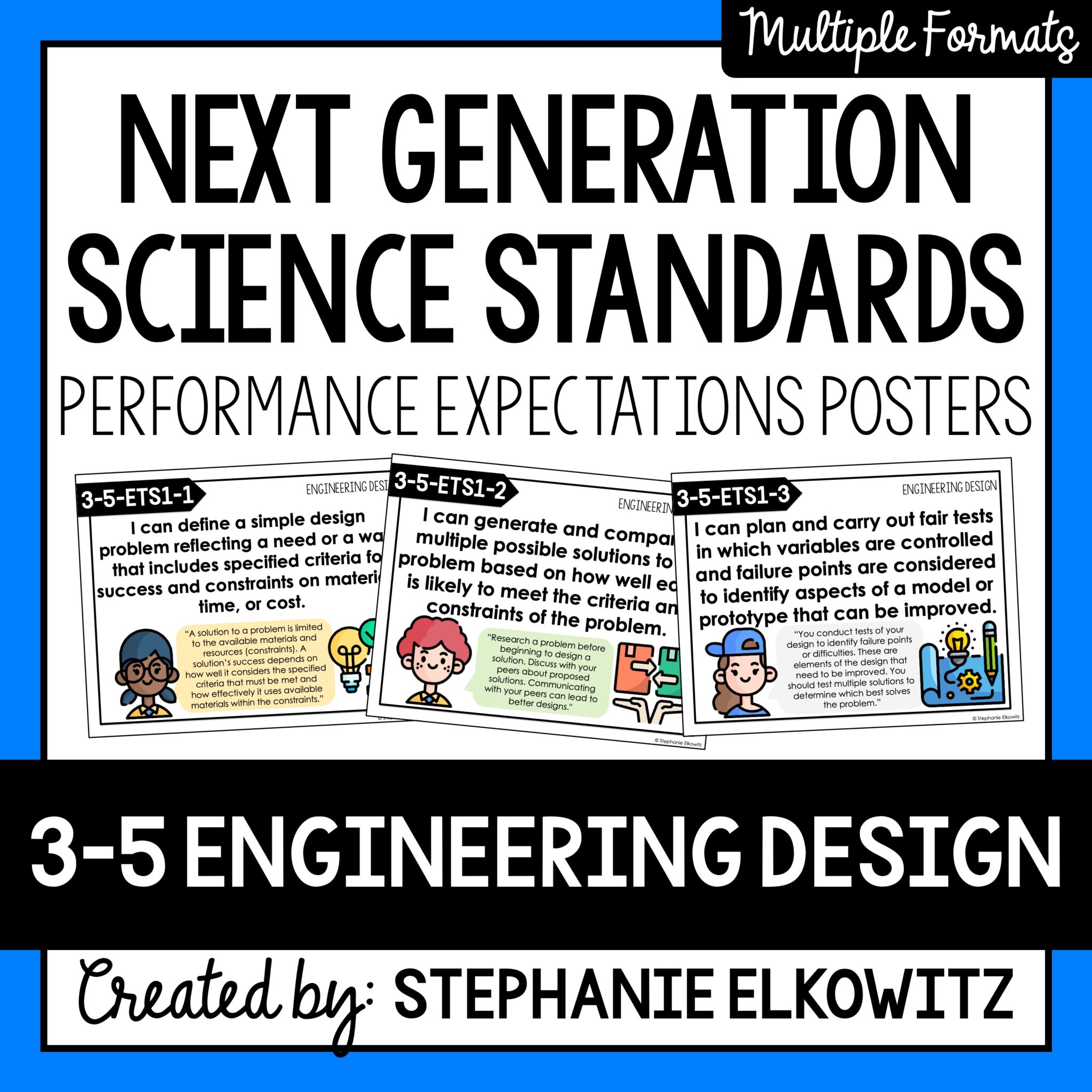 Grade 3-5 Engineering Design NGSS Posters | Stephanie Elkowitz
