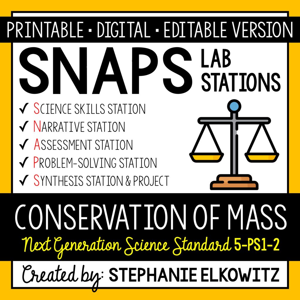 5-PS1-2 Conservation of Mass Lab | Stephanie Elkowitz