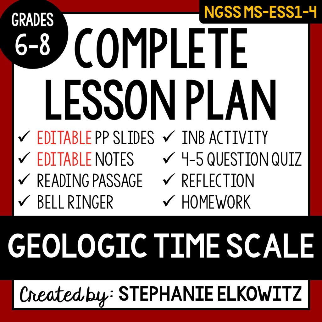 MS-ESS1-4 Geologic Time Scale Lesson | Stephanie Elkowitz