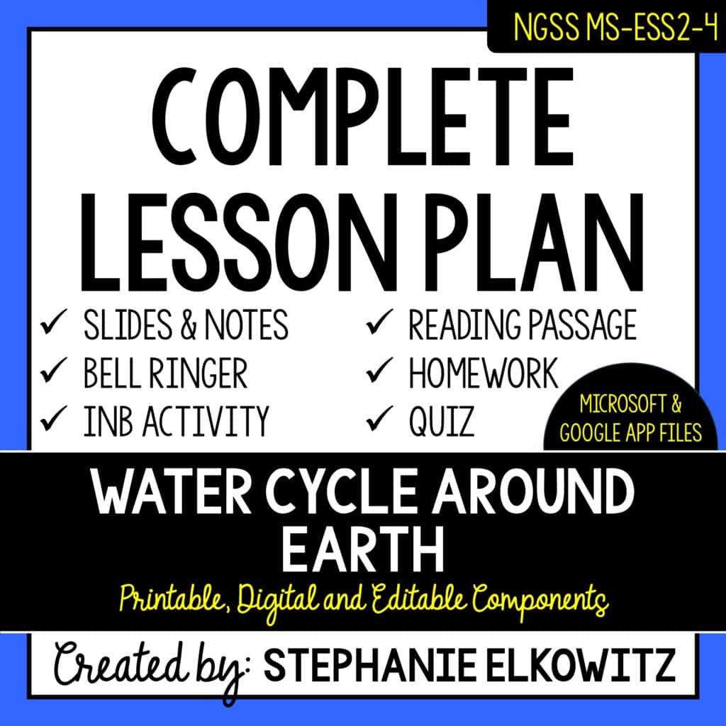 5-ESS2-1 Water Cycle Around Earth Lesson | Stephanie Elkowitz