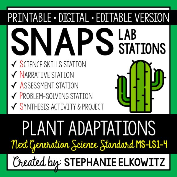 MS-LS1-4 Plant Adaptations Lab | Stephanie Elkowitz