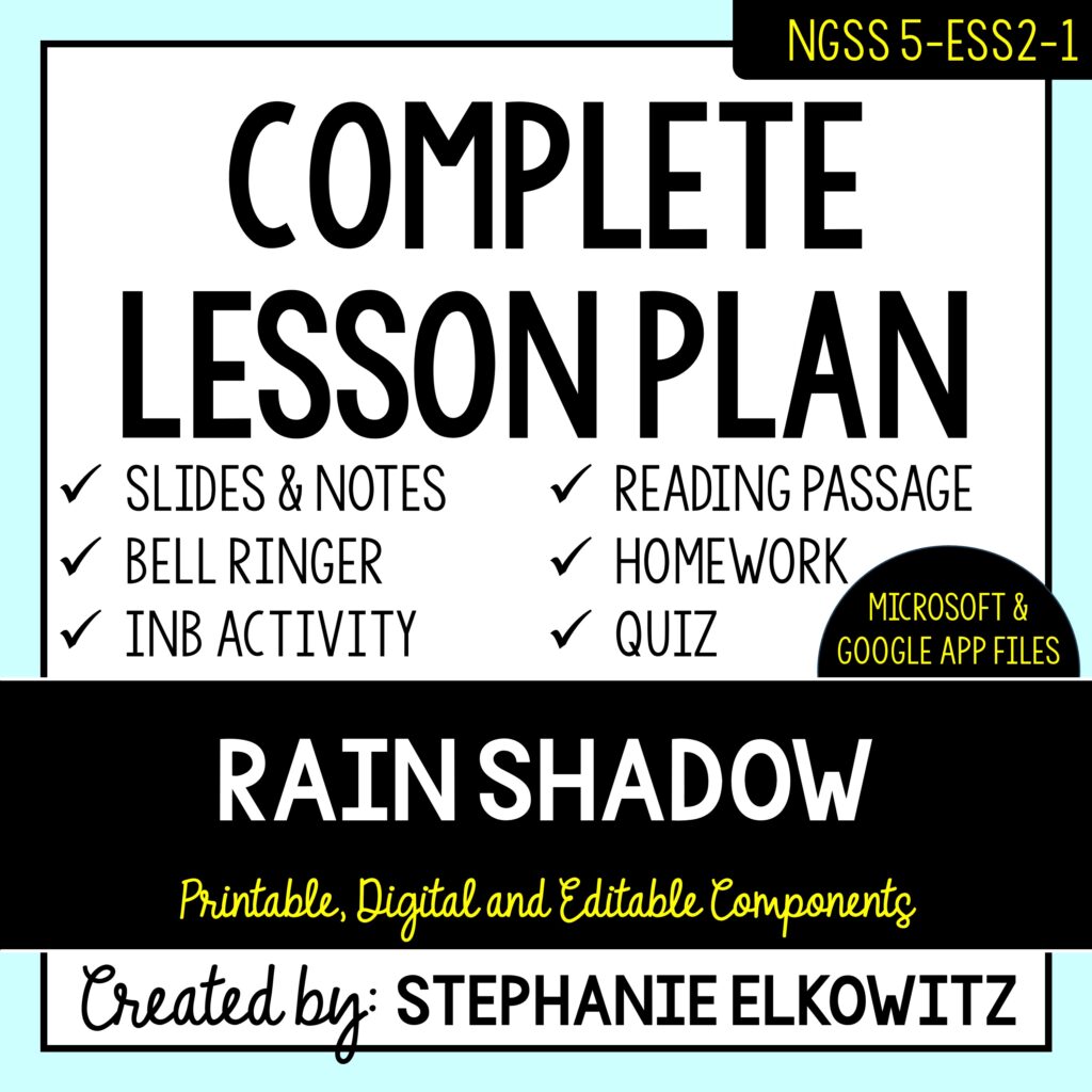 5-ESS2-1 Rain Shadows Lesson | Stephanie Elkowitz