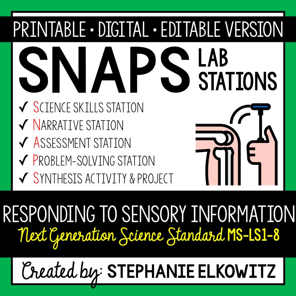 MS-LS1-8 Responding to Sensory Information Lab | Stephanie Elkowitz