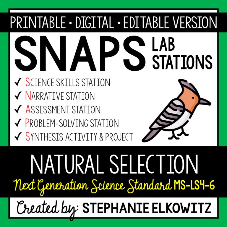 MS-LS4-6 Natural Selection Lab | Stephanie Elkowitz