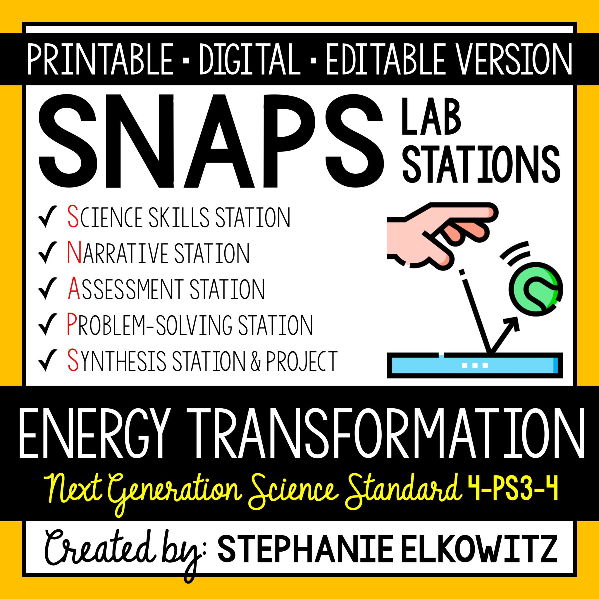 4-PS3-4 Energy Transformation Lab | Stephanie Elkowitz