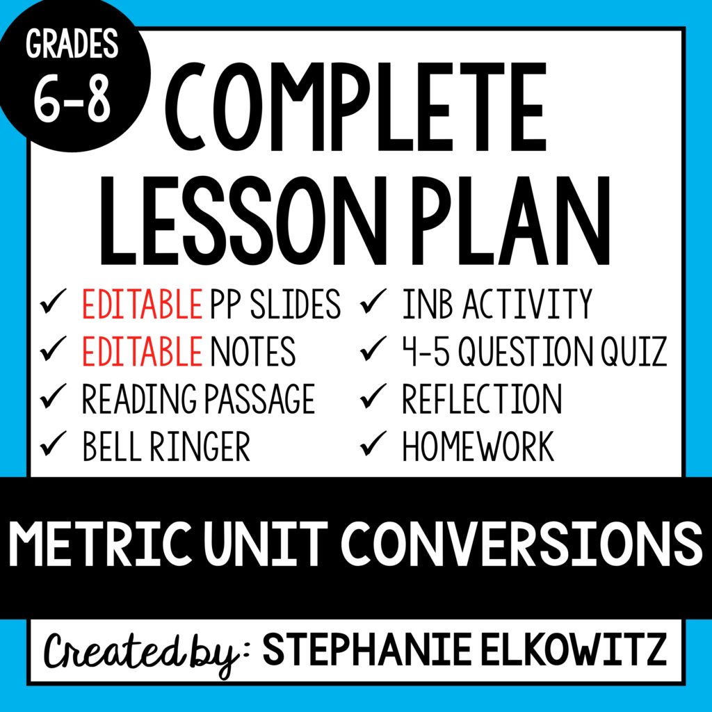 Metric Unit Conversions Lesson | Stephanie Elkowitz