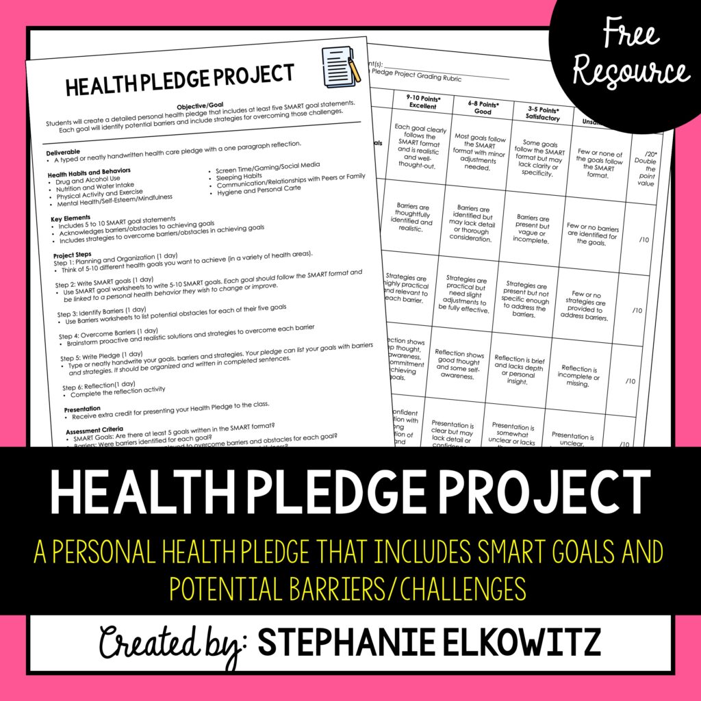 Health Pledge Project | Stephanie Elkowitz