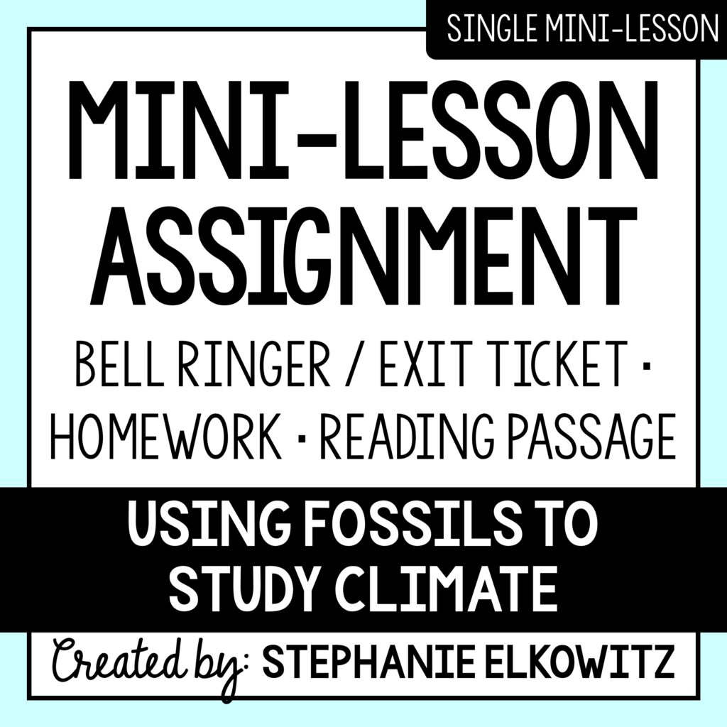 Using Fossils to Study Climate Mini Lesson | Sub Plans | Stephanie Elkowitz