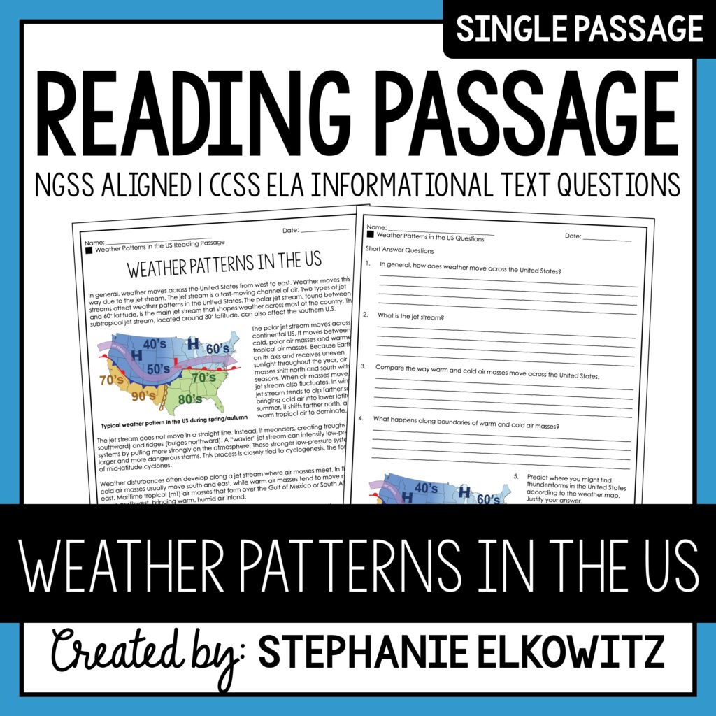 Weather Patterns in the US Reading Passage | Stephanie Elkowitz