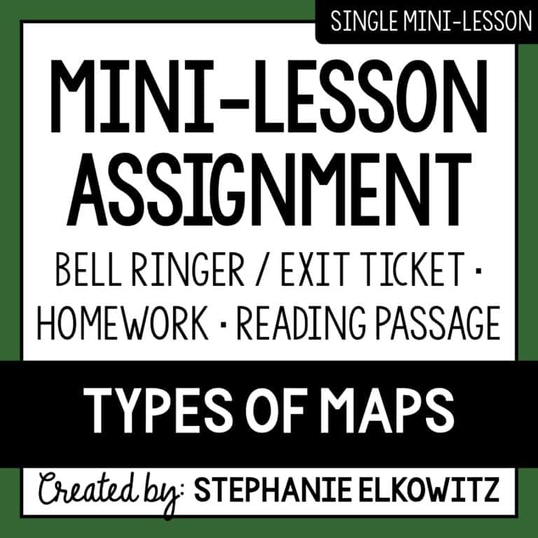 Types of Maps Mini Lesson | Sub Plans | Stephanie Elkowitz