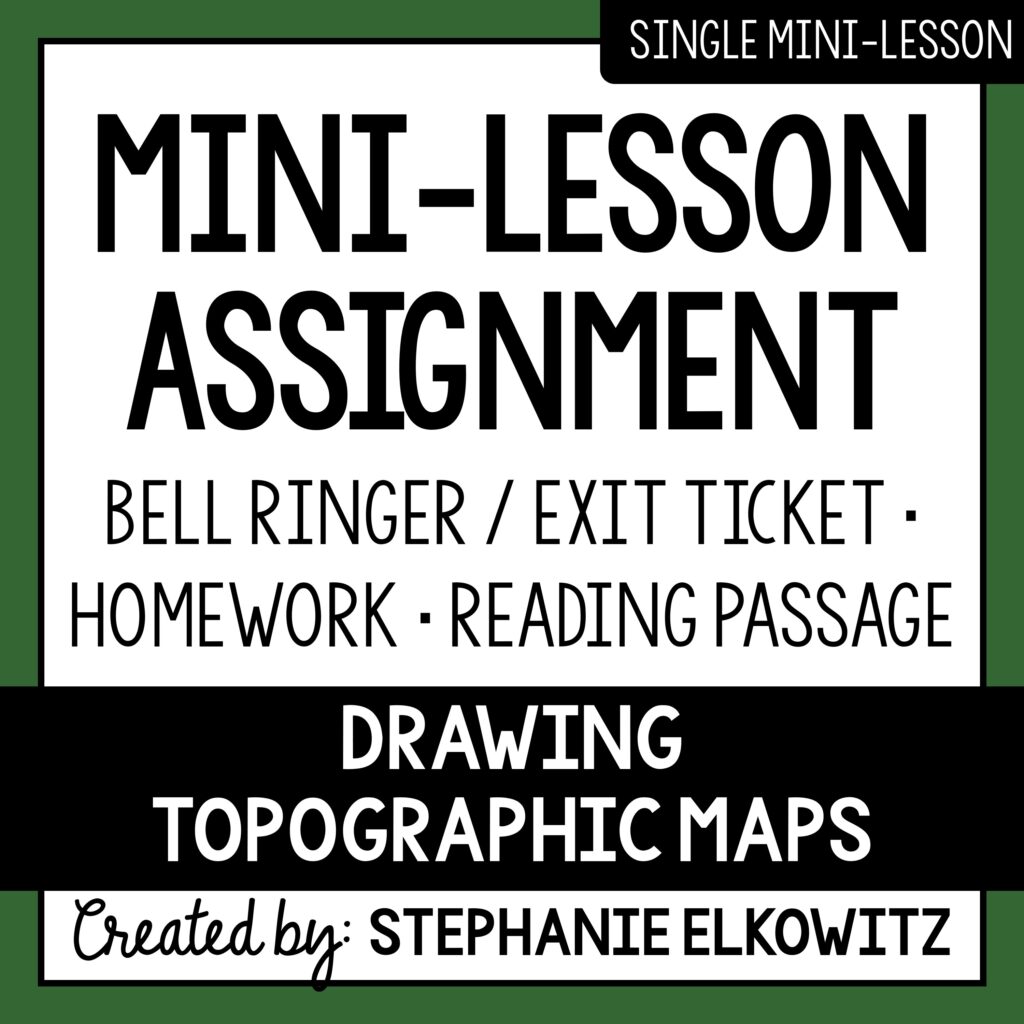 Drawing Topographic Maps Mini Lesson | Sub Plans | Stephanie Elkowitz