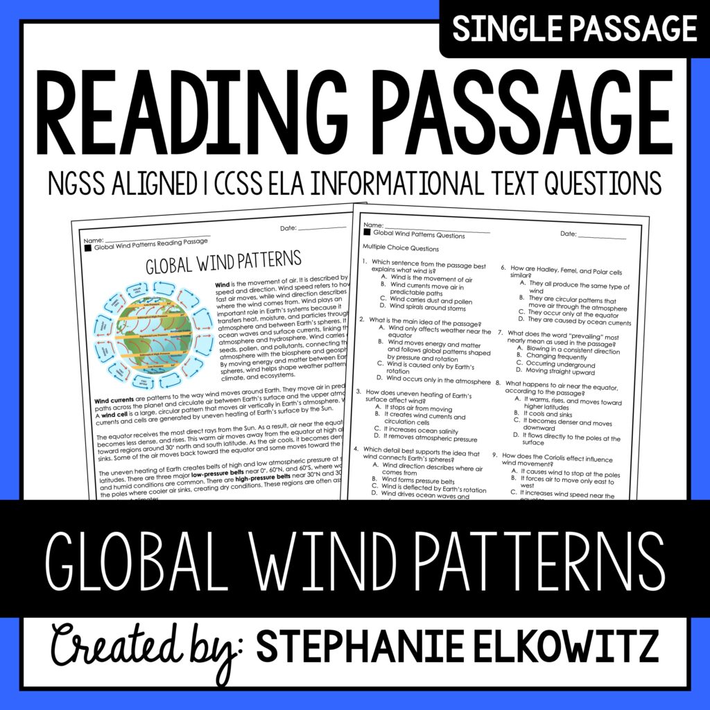 Wind Patterns Reading Passage | Stephanie Elkowitz
