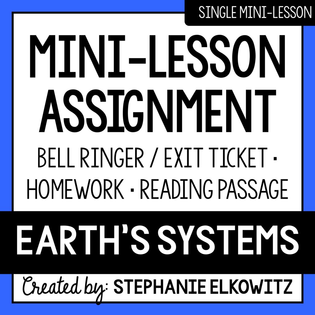 Earth's Spheres Mini Lesson | Sub Plans | Stephanie Elkowitz
